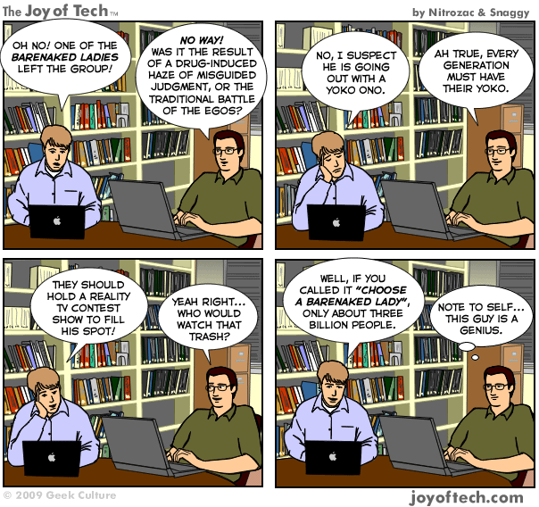 The Joy of Tech comic... laughter is the best tech support.