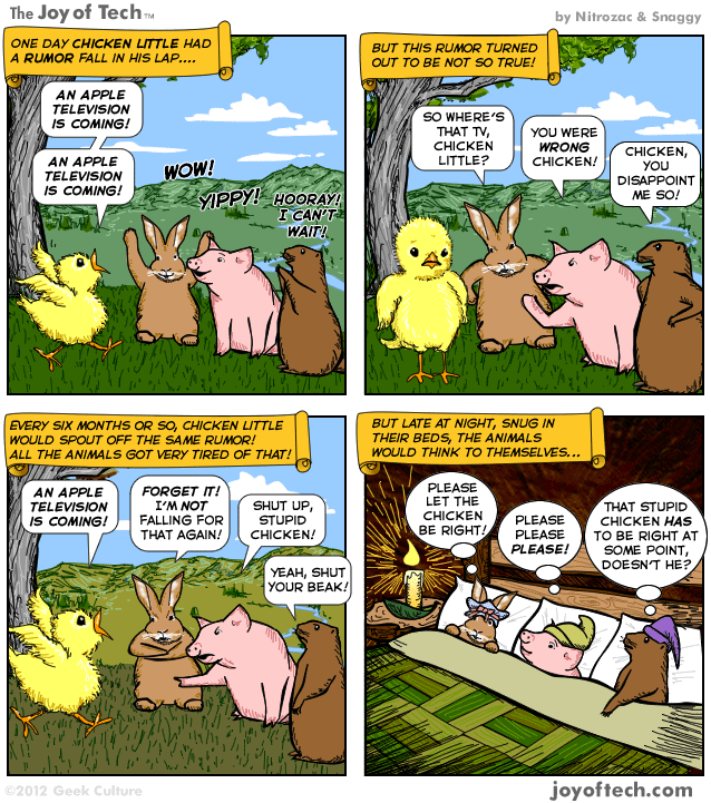 The Joy of Tech comic... Chicken Little and the Apple TV.