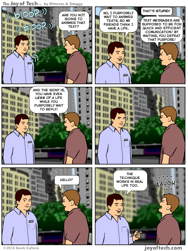 The Joy of Tech comic... Strategic Messaging Strategy?