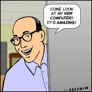 The Joy of Tech comic… New computer! Love the design!