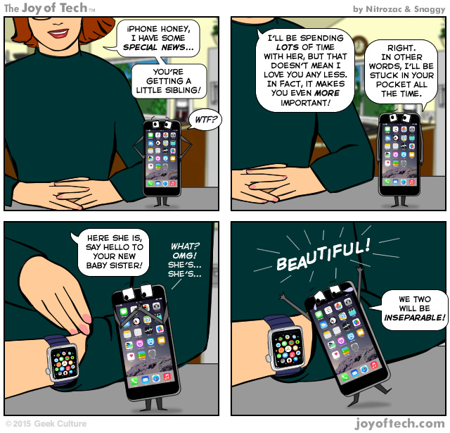 The Joy of Tech comic… iPhone meets its sibling.