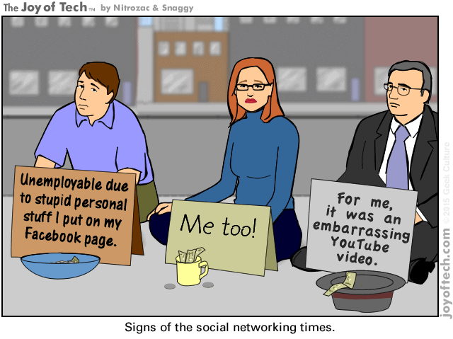 The Joy of Tech comic… Signs of the social networking times!