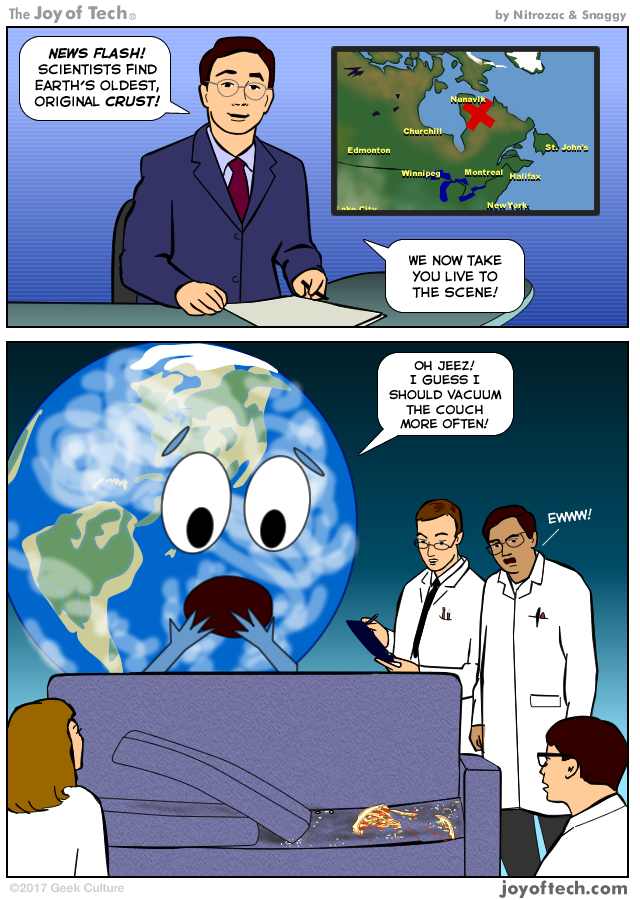 The Joy of Tech comic... Earth's crust!