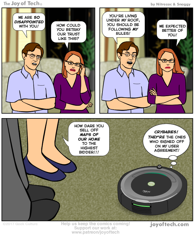 The Joy of Tech comic... Family meeting!