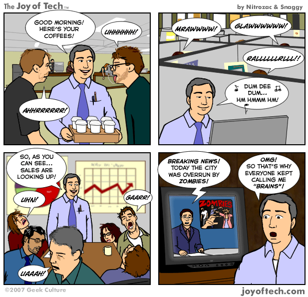 The Joy of Tech comic... laughter is the best tech support.