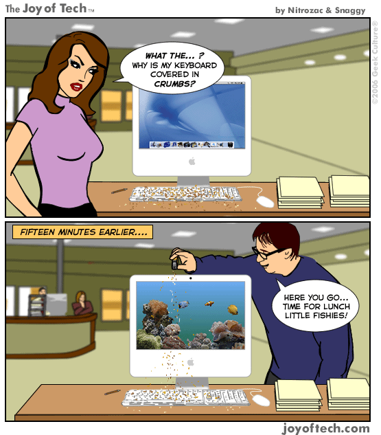 The Joy of Tech comic... laughter is the best tech support.